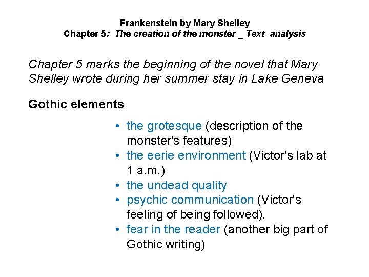 The Gothic Novel Gothic architectural style of the