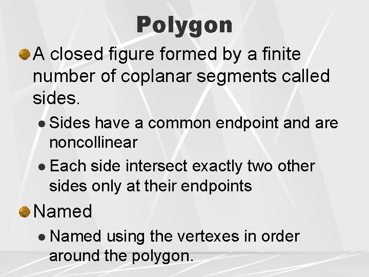 Geometry Lesson 1 6 TwoDimensional Figures Objective Identify