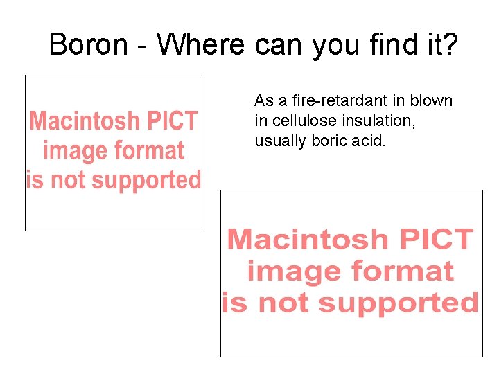 Boron Why do we care Lab prepares samples