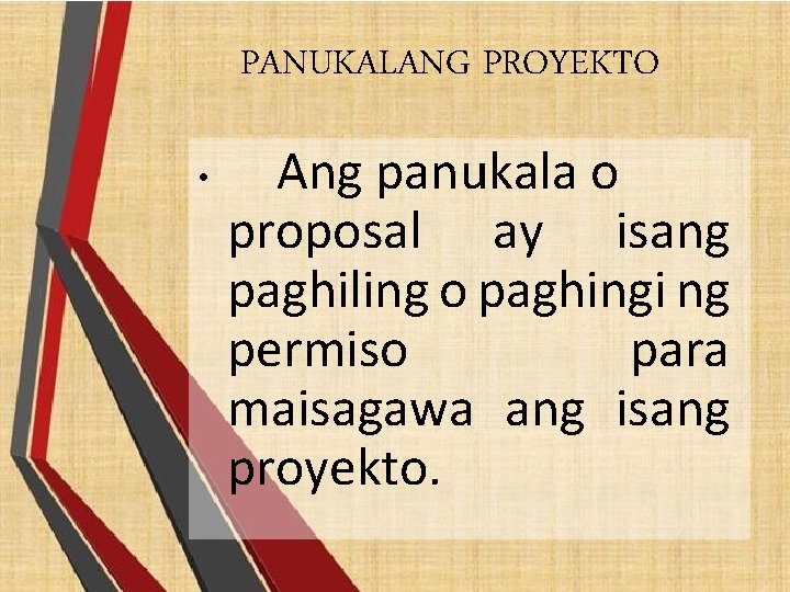 BIONOTE PANUKALANG PROYEKTO AT TALUMPATI BIONOTE Isang maikling