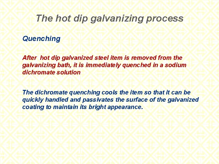 The hot dip galvanizing process Technical seminar The