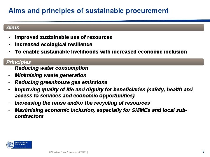 SUSTAINABLE PUBLIC PROCUREMENT State procurement as a lever