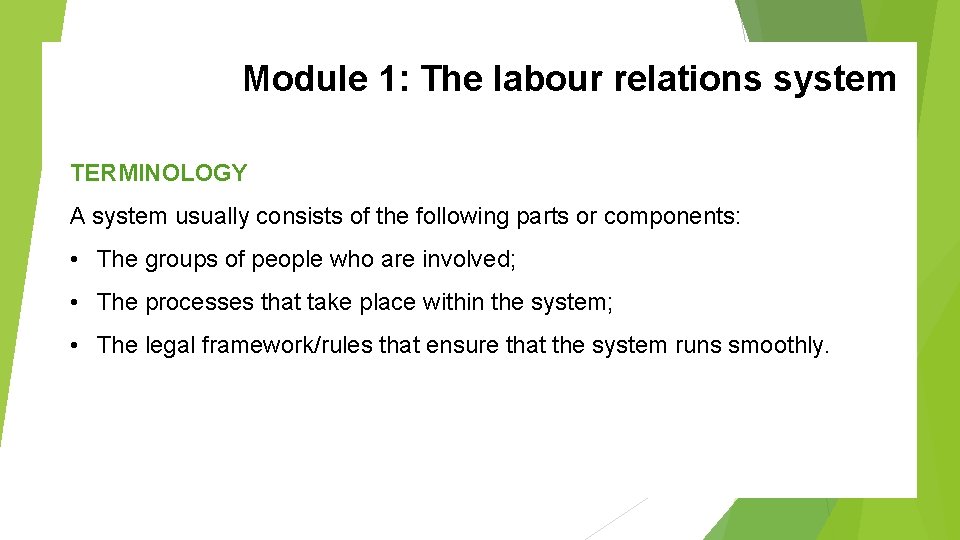 Labour Relations N 6 Module 1 The labour