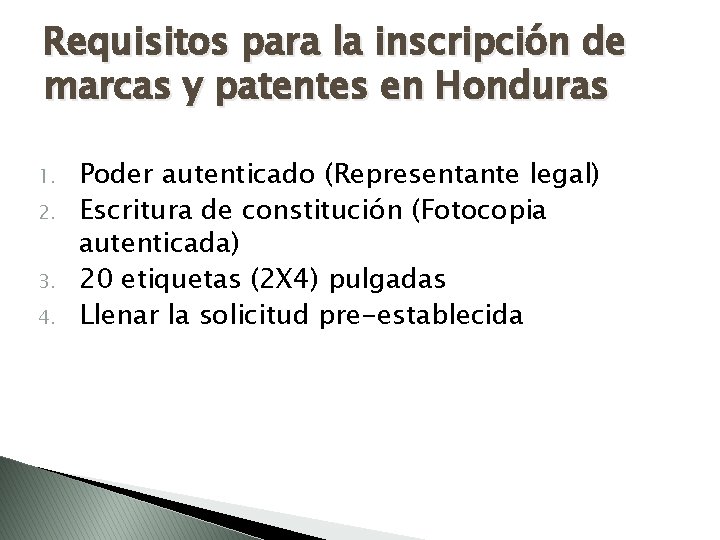 Clase 8 Registro de marcas y patentes Requisitos