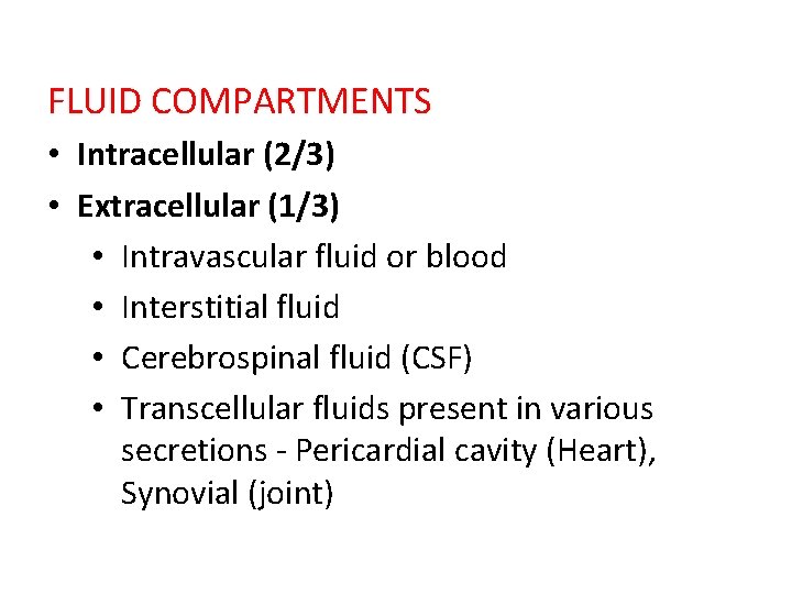 Fluid Electrolytes Imbalance and Hemodynamic Disorders PCL 301