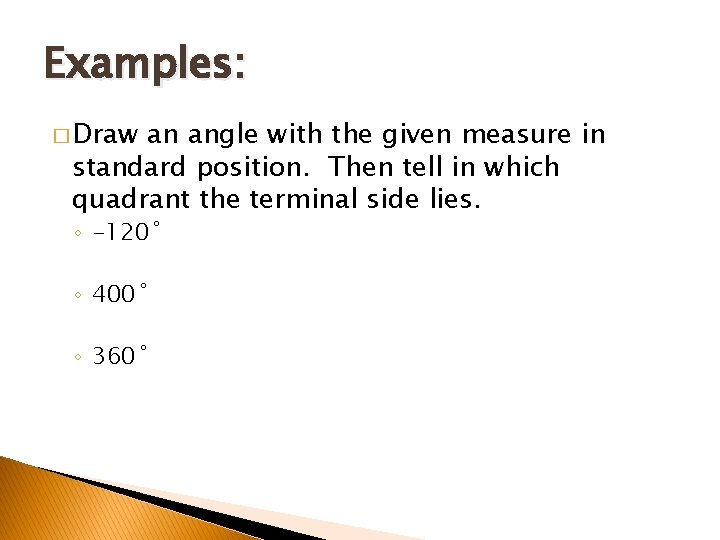 13 2 General Angles and Radian Measure Definitions