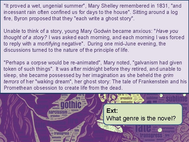 Literary terms symbolism metaphor imagery narcissism misogyny gothic