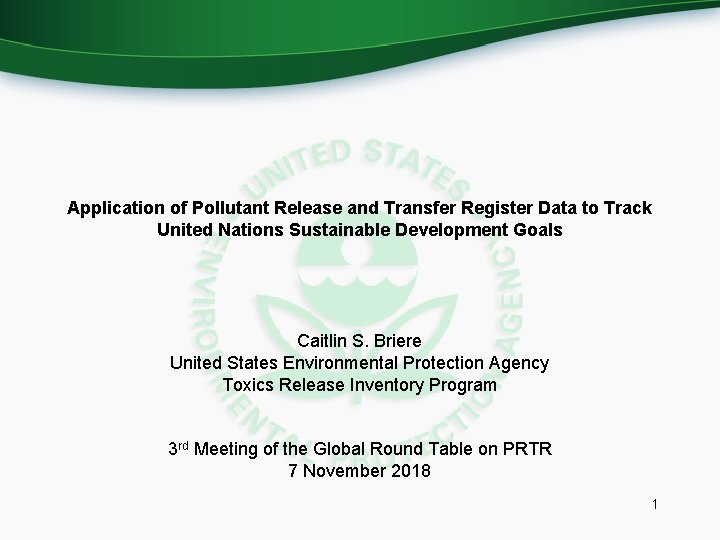 Application of Pollutant Release and Transfer Register Data
