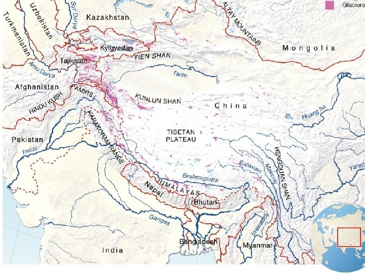 Geography of the Himalaya Region Using the map
