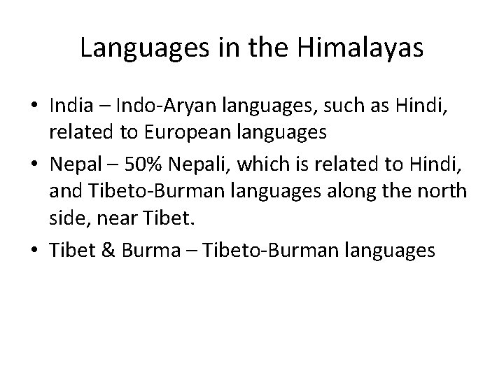 Geography of the Himalaya Region Using the map