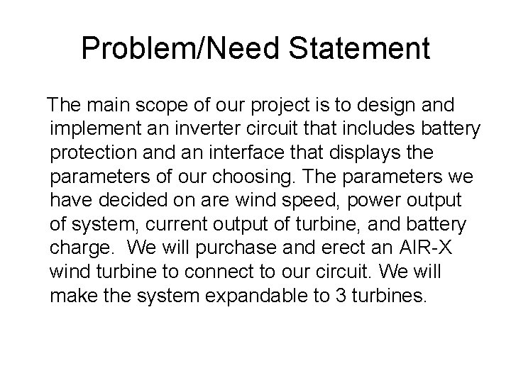 Wind Turbine Design Implementation Milki Wakweya Jennifer Long