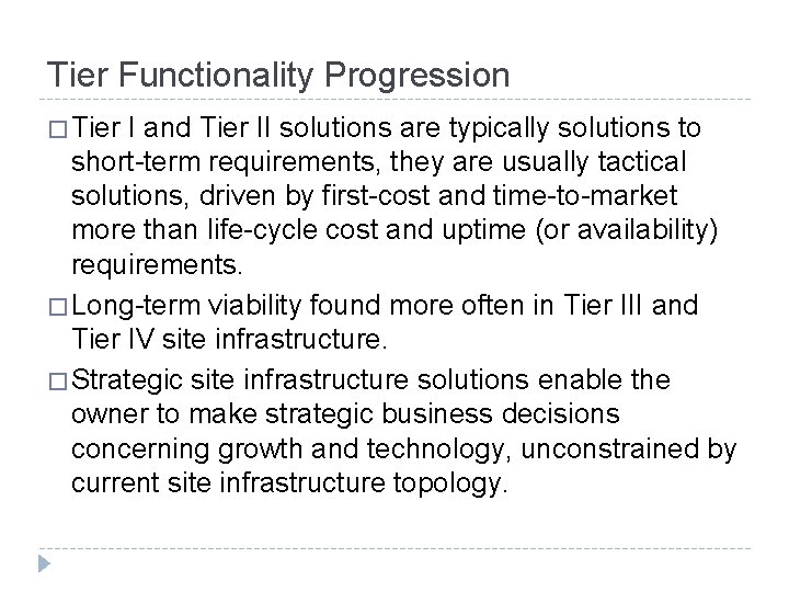 Data Center Site Infrastructure Tier Standard Topology Dr