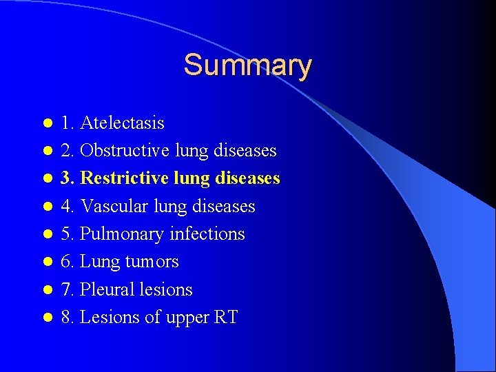 Pathology of lung pleura and upper airways Assoc