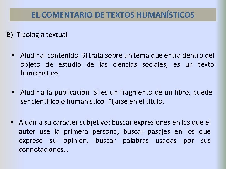 9 LOS TEXTOS HUMANSTICOS CARACTERSTICAS RASGOS LINGSTICOS Y