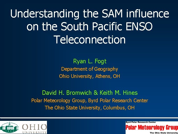 Understanding the SAM influence on the South Pacific