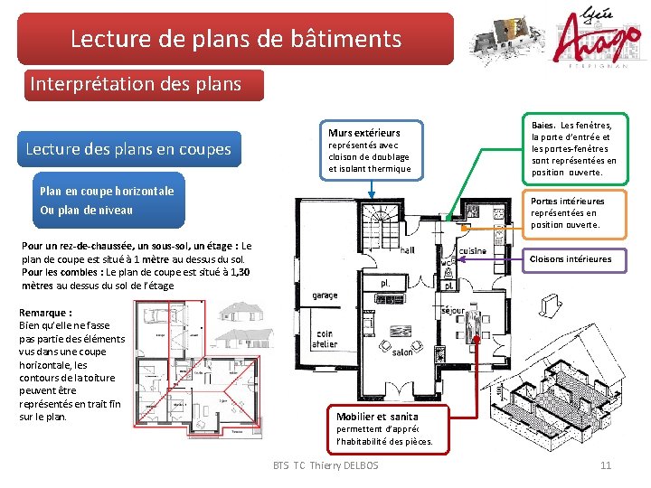 Lecture de plans de btiments BTS TC Thierry