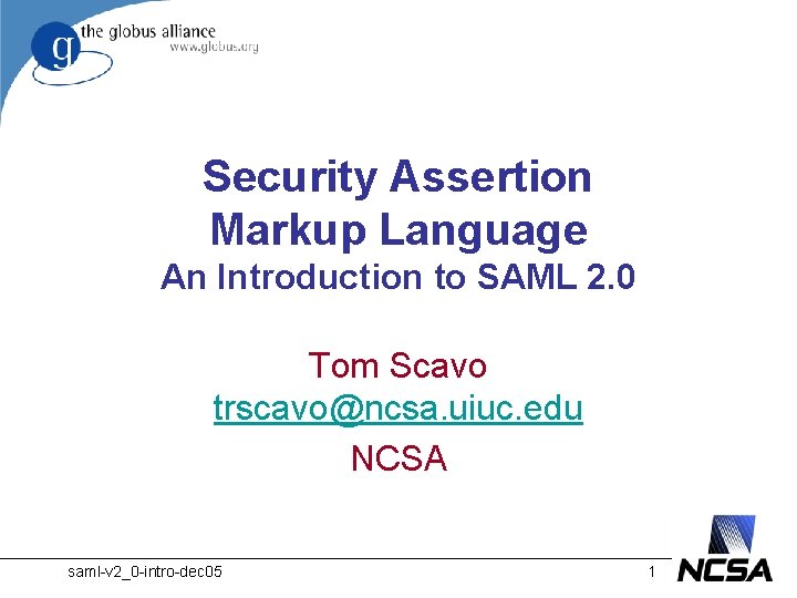 Security Assertion Markup Language An Introduction to SAML