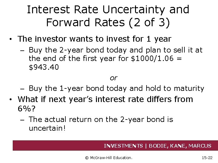 Chapter 15 The Term Structure of Interest Rates