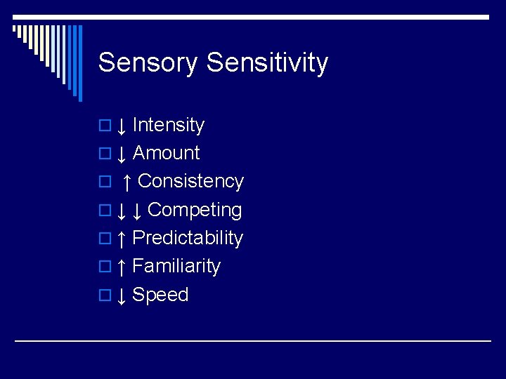 The AdolescentAdult Sensory Profile Tana Brown Ph D