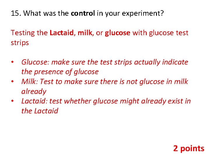 GRADING RUBRIC Lab A Study of Lactose Intolerance