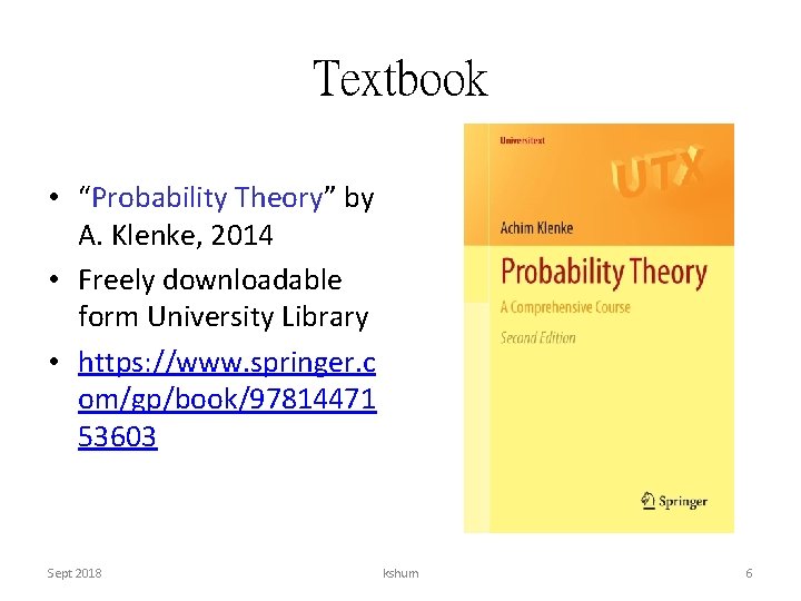 IERG 6300 Theory of Probability Lecture 1 Sept
