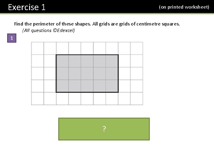 FUNDAMENTALS GCSEKS 3 Area Perimeter by Counting jamiedrfrostmaths