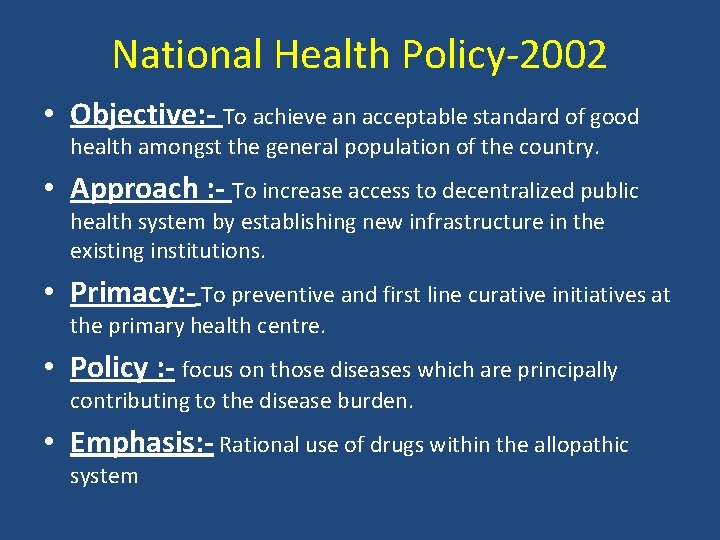 Health Planning in India Dr Abhay Nirgude Professor