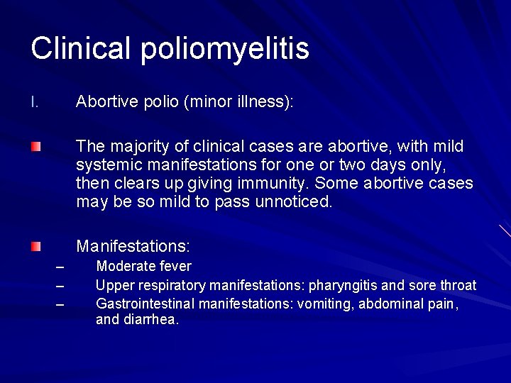 Epidemiology of Poliomyelitis Dr Rasha Salama Ph D