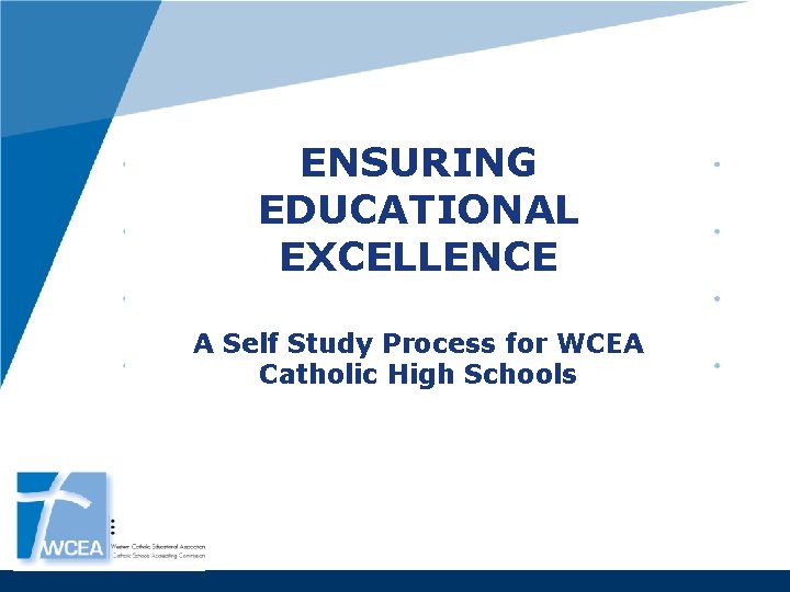 ENSURING EDUCATIONAL EXCELLENCE A Self Study Process for
