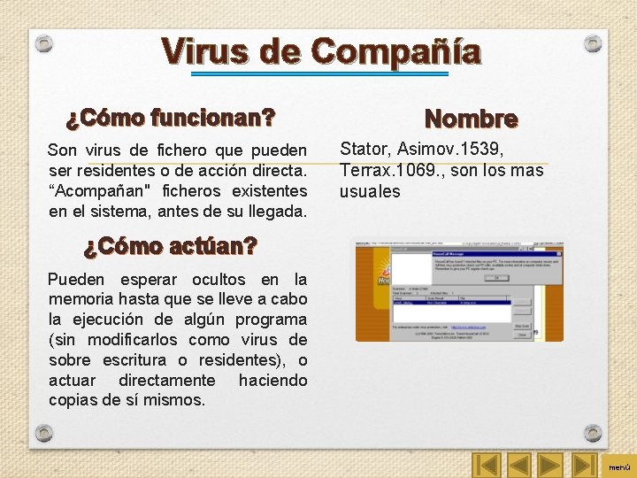 Virus y Antivirus men Virus Qu son Un