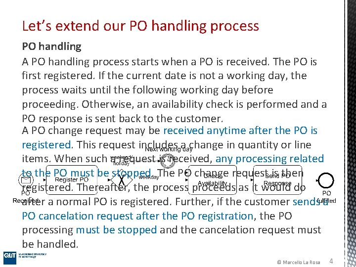 Business Process Modelling Prof Marcello La Rosa BPM