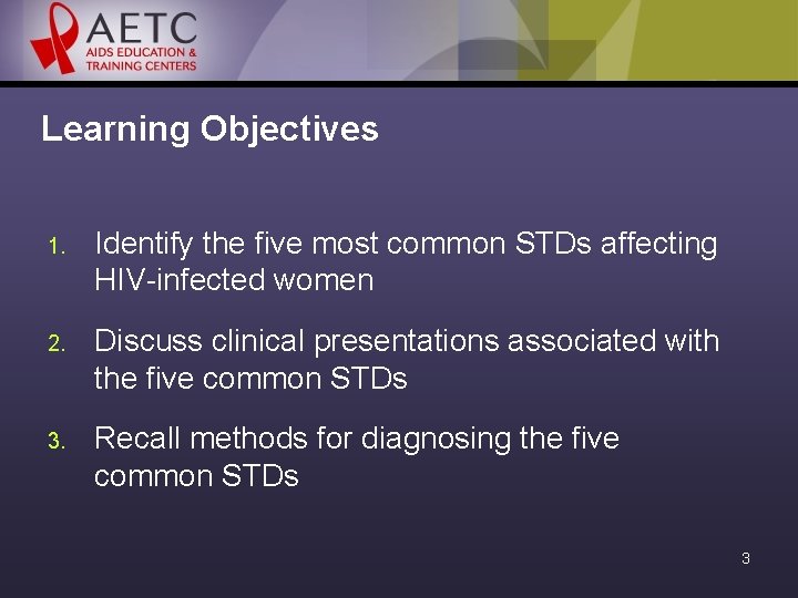 Common Sexually Transmitted Diseases STDs and HIVInfected Women