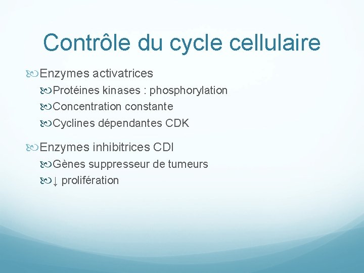Cytogntique Cycle cellulaire Un individu 100 000 milliards