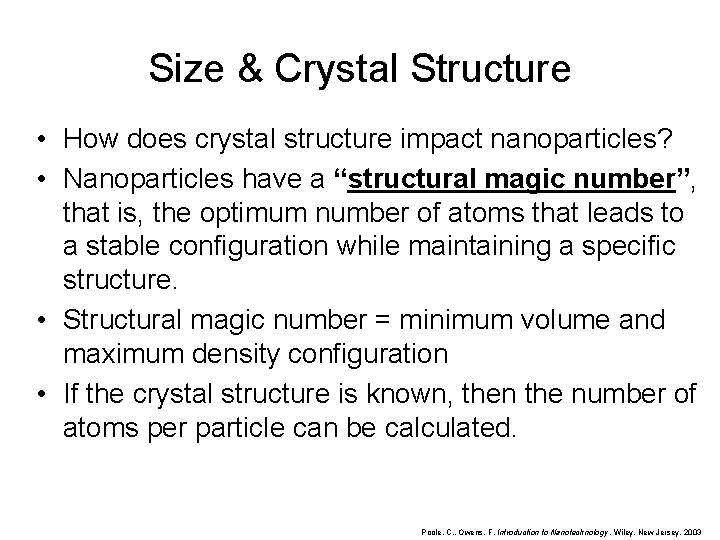 Materials in Nanotechnology Introduction to Nanoparticles and ...