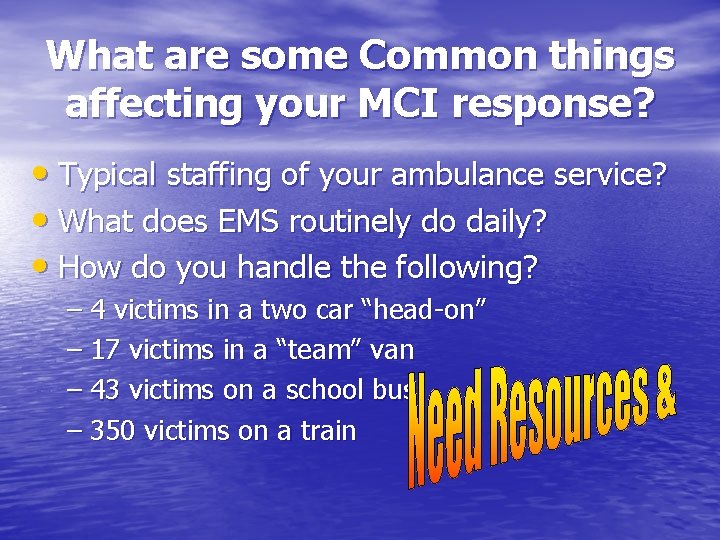 SMART System START Triage Bureau of Emergency Medical