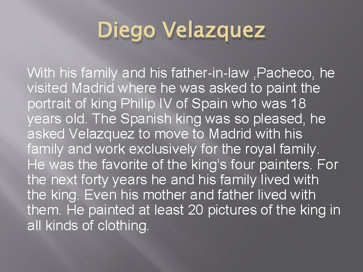 DIEGO VELAZQUEZ Famous Spanish Painter 1599 1660 Diego
