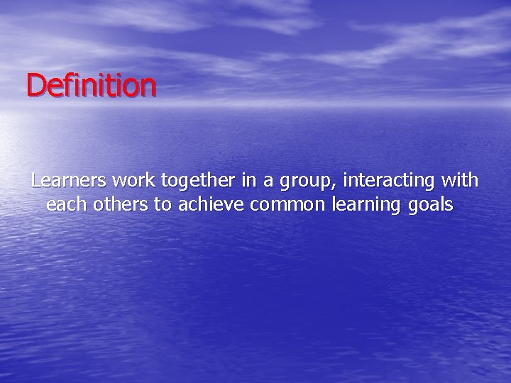 Facilitating Learning Part II By Dr Malik Zaben