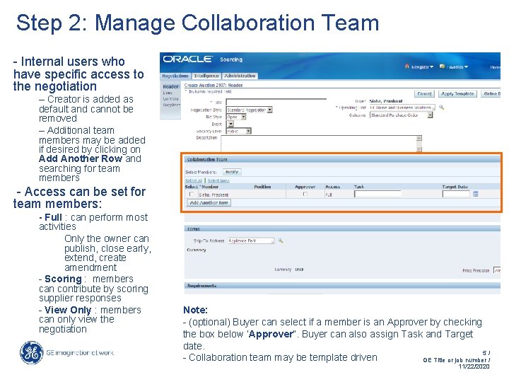 Oracle Sourcing Quick Start Guide RFI RFX Auction