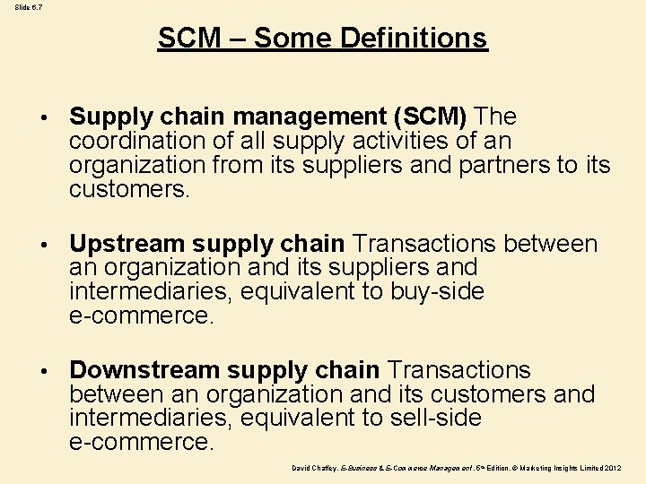 Slide 6 1 Chapter 6 Supply Chain Management