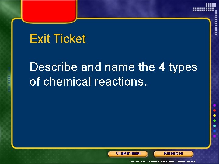 Chapter L 2 Section 3 Types of Chemical