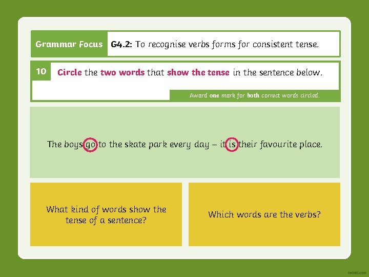 Grammar Focus 1 G 1 9 To recognise