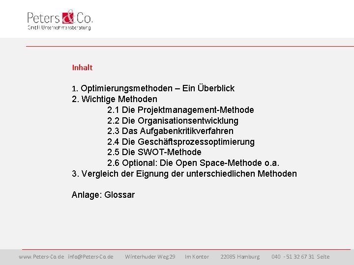 Welche Methode eignet sich fr welches Optimierungsvorhaben Dipl