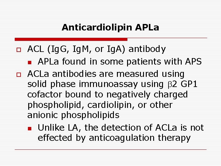 Orthopedic Surgery and Venous Thrombosis Relationship to Antiphospholipid