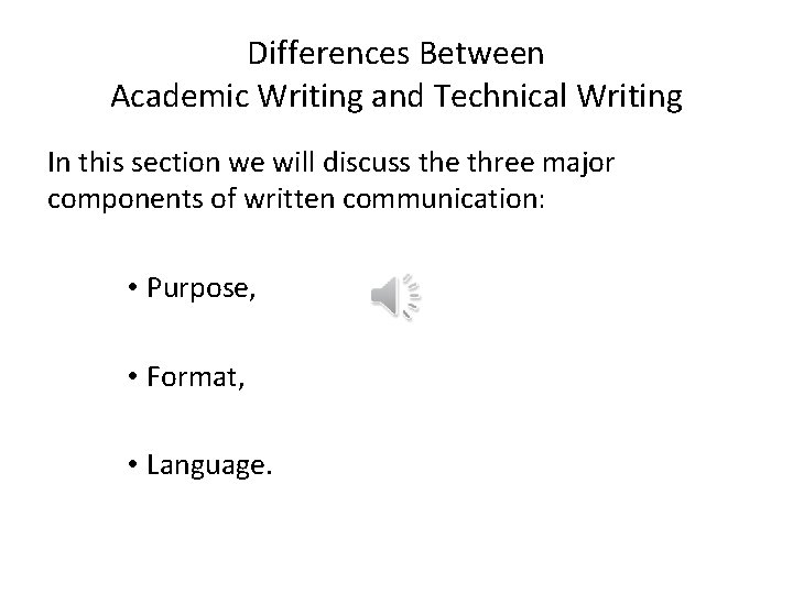 Click on dot to begin presentation Technical Writers