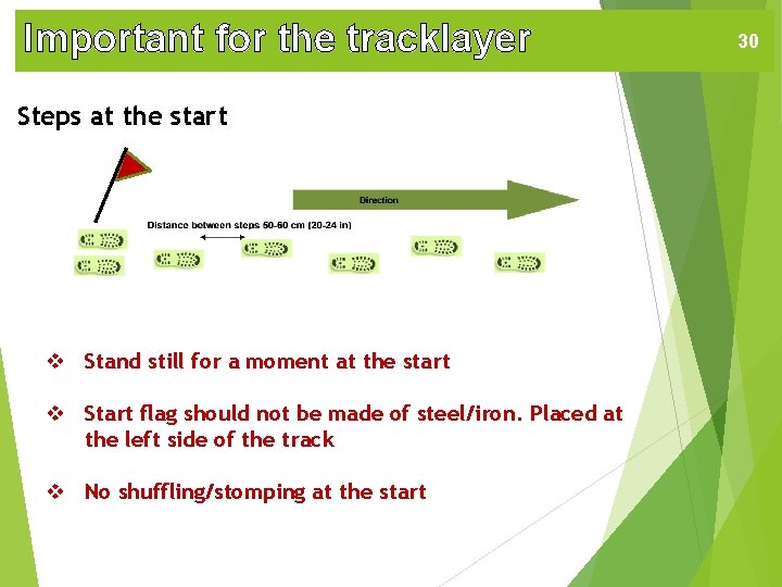 Laying tracks for IGP trials Instructions for Tracklayers