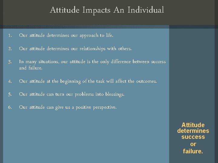 Make Attitude Your Most Valuable Asset Change is