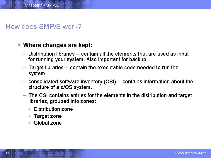 Introduction to zOS Basics Chapter 17 Using SMPE
