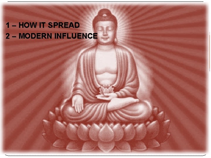 1 HOW IT SPREAD 2 MODERN INFLUENCE Hinduism