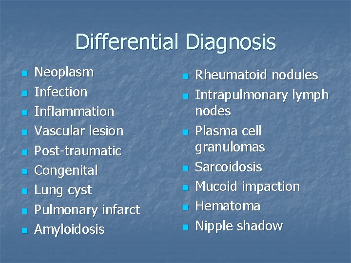 The Solitary Pulmonary Nodule Suneel S Kumar MD