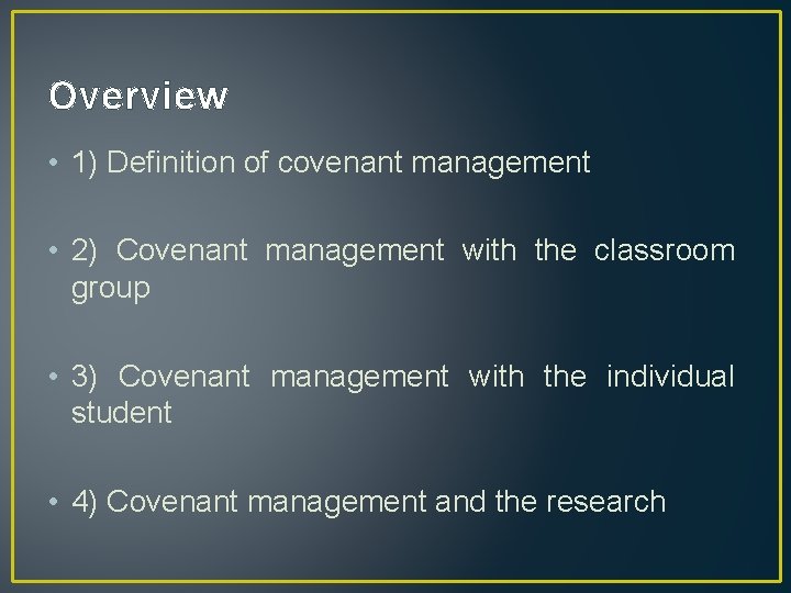 Classroom Management A Covenant Approach Dr Marc Snyder